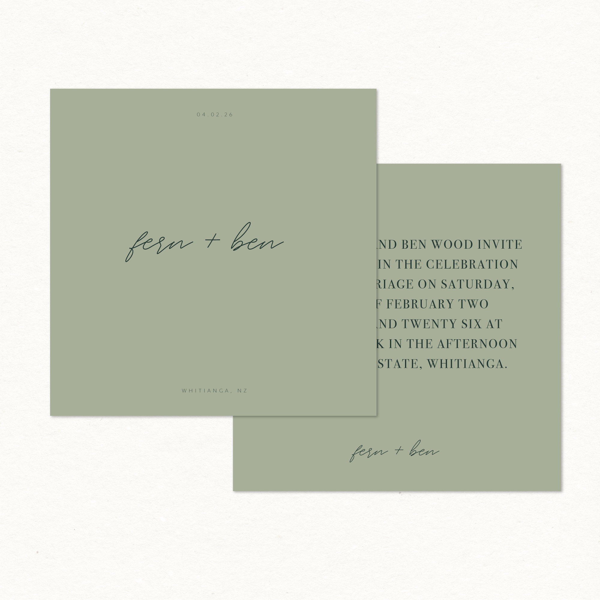 Fern Main Invitation – Paper Darling