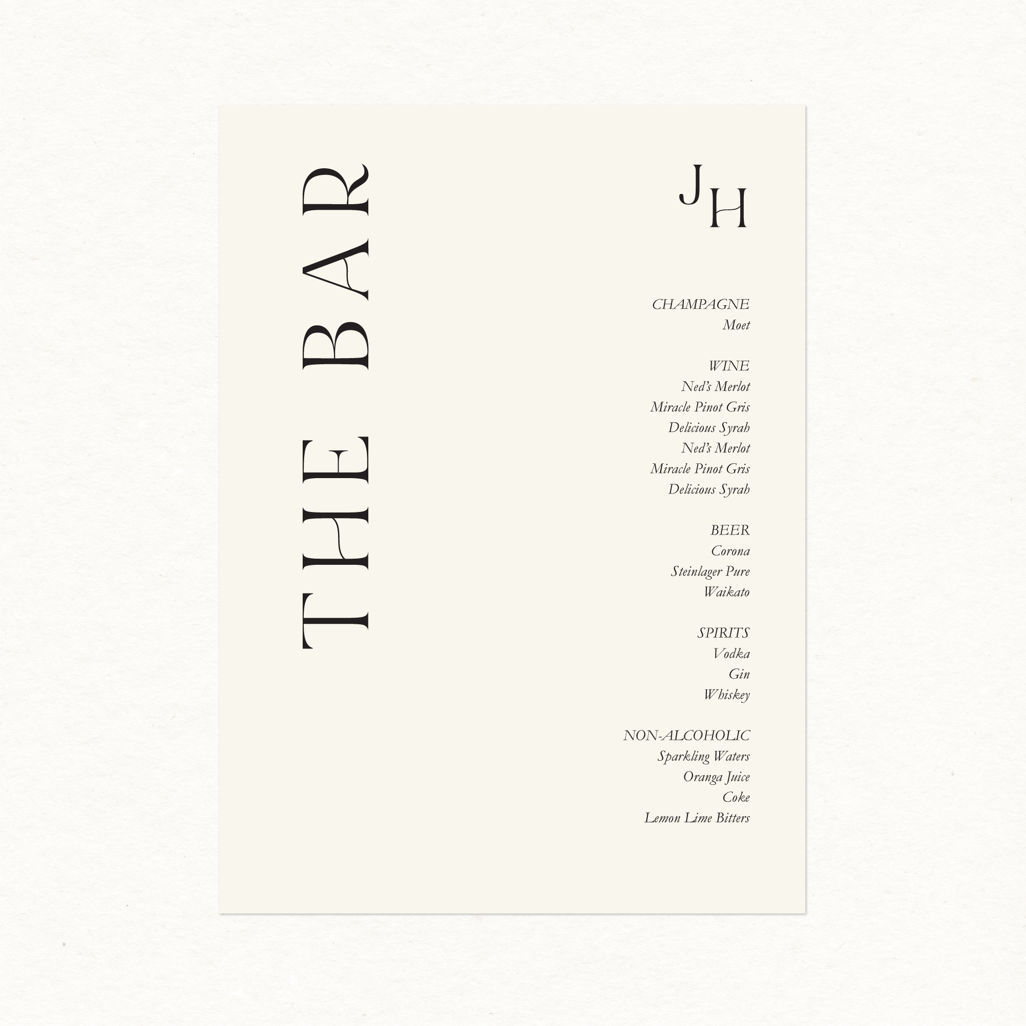 Jane Bar Sign – Paper Darling