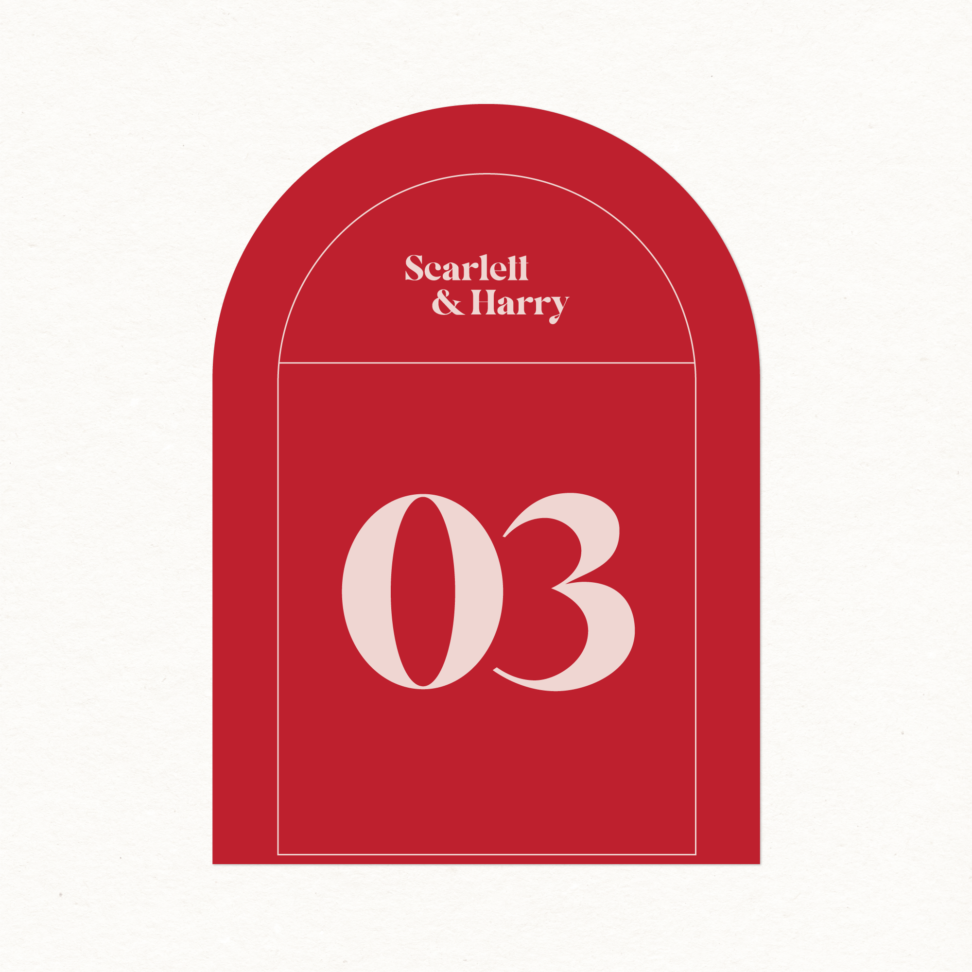Scarlett Table Number – Paper Darling