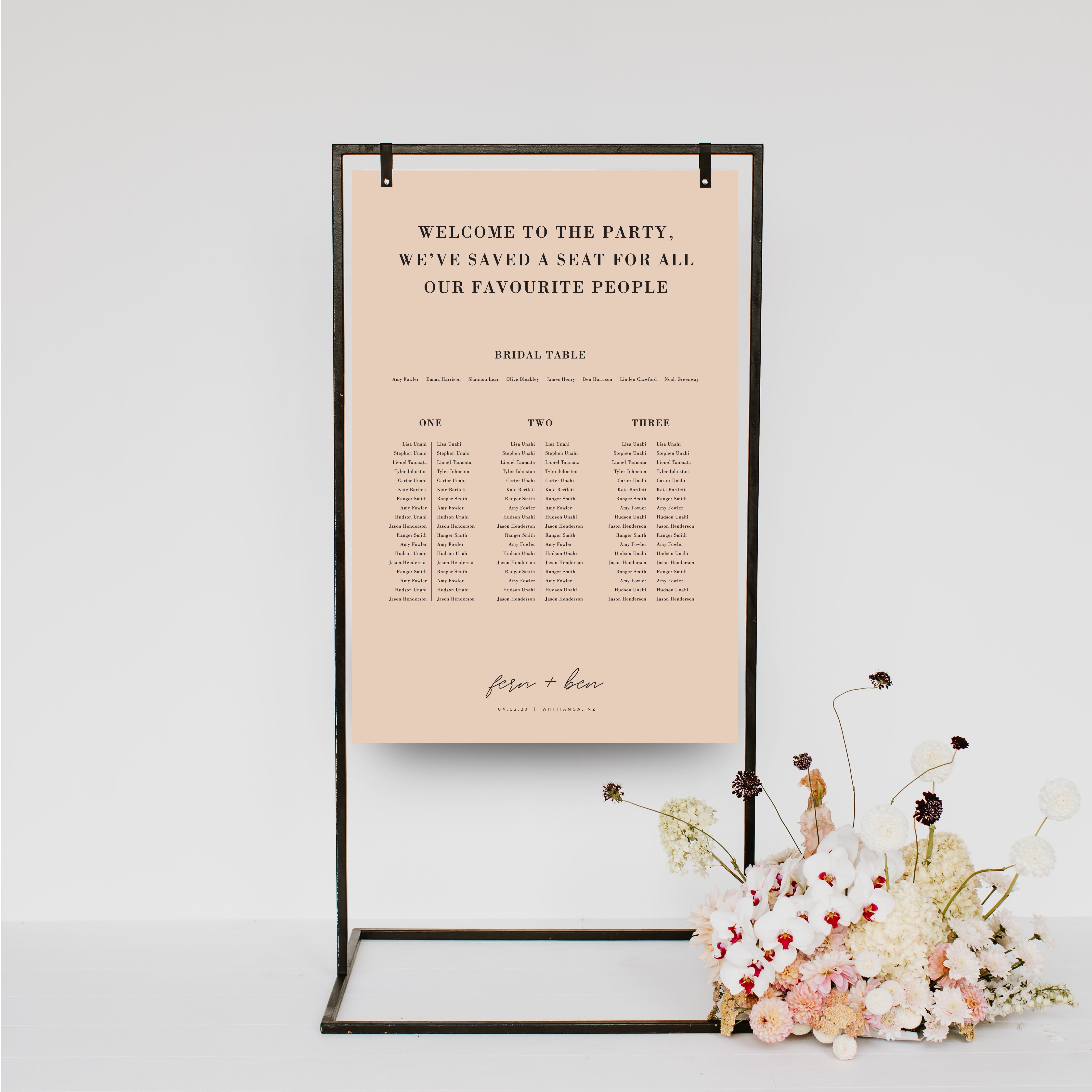 Fern Seating Chart – Paper Darling